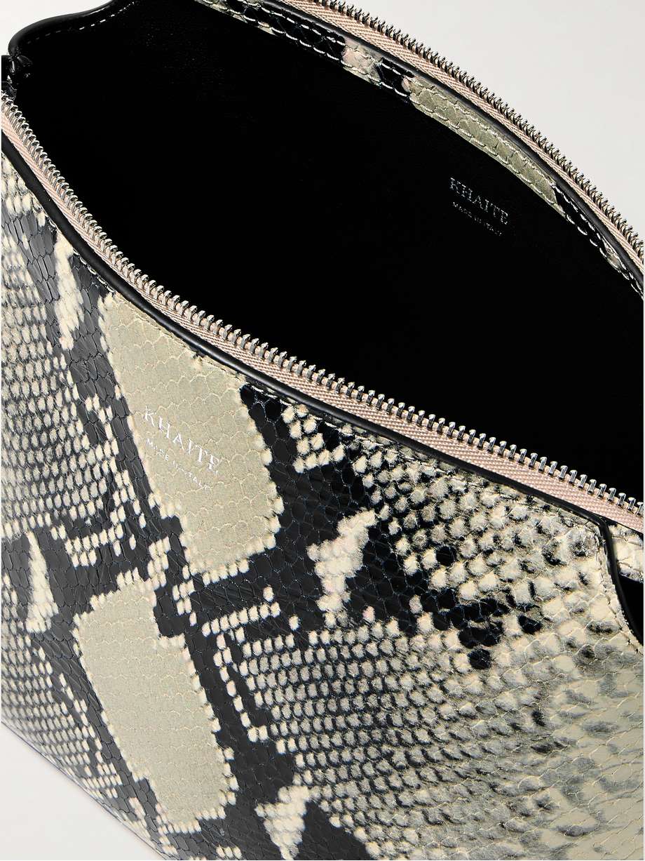 KHAITE Lina medium snake-effect leather shoulder bag | NET-A-PORTER