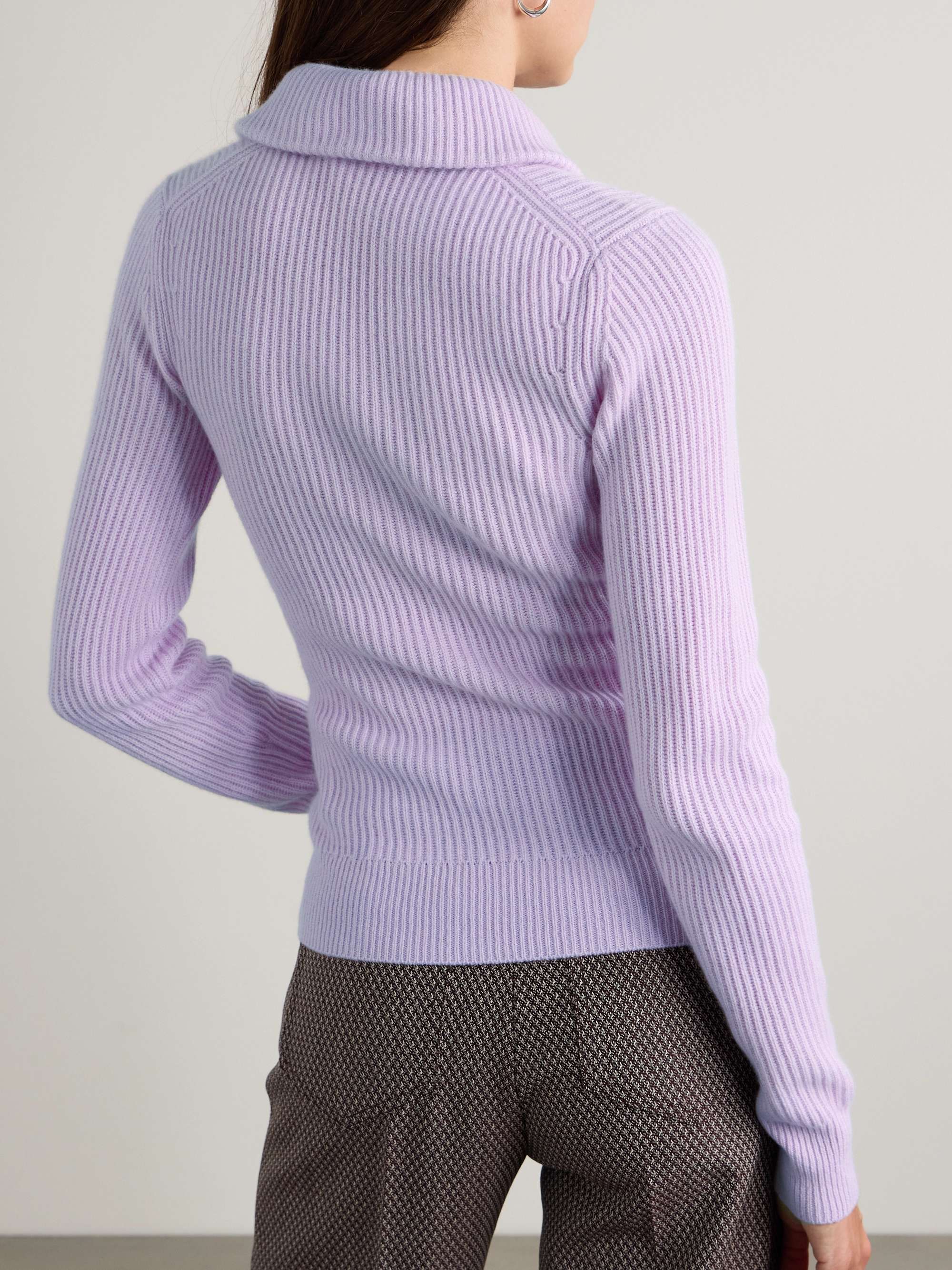 VICTORIA BECKHAM Ribbed stretch-cashmere sweater | NET-A-PORTER