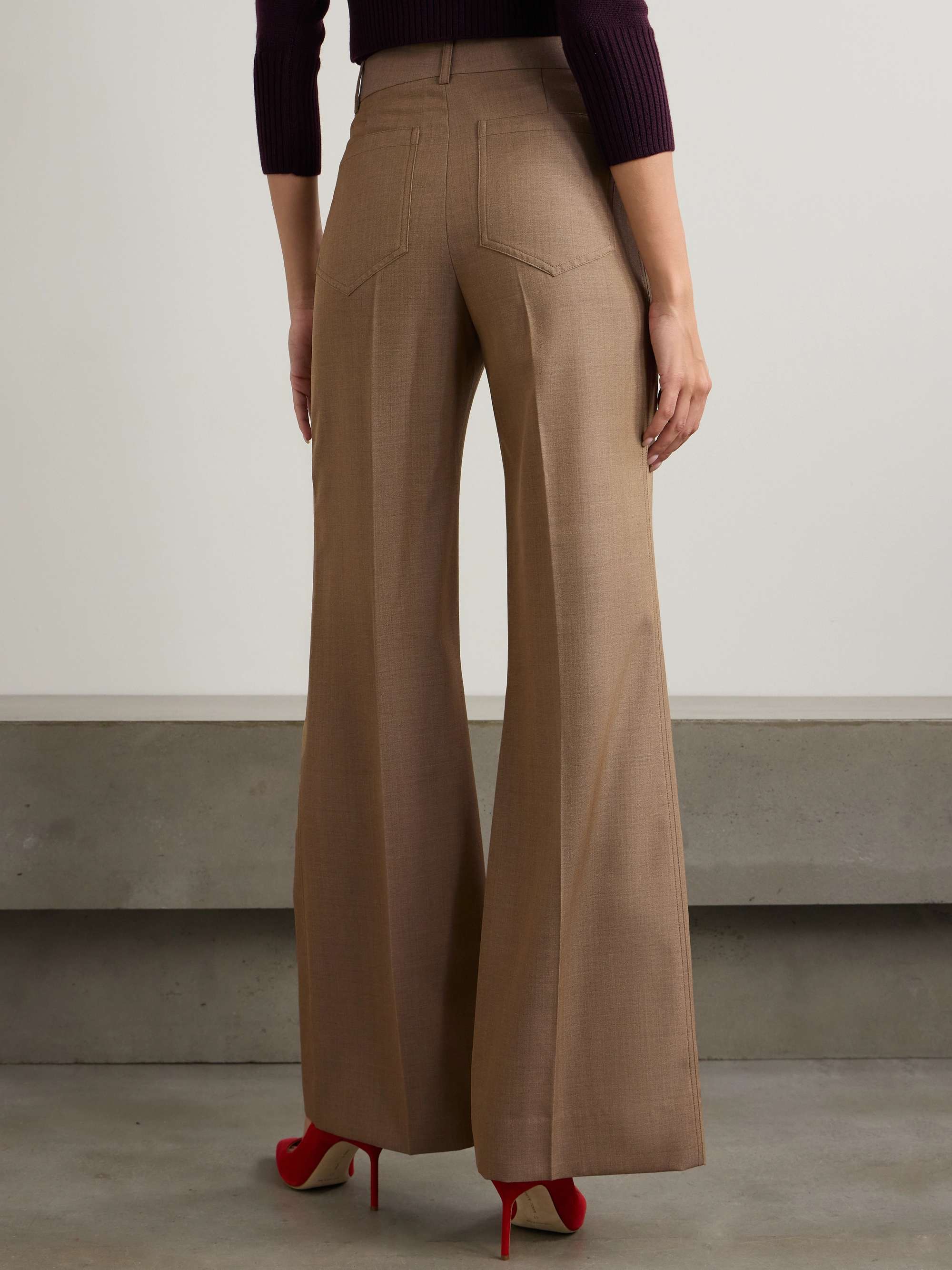 VICTORIA BECKHAM Alina wool wide-leg pants | NET-A-PORTER