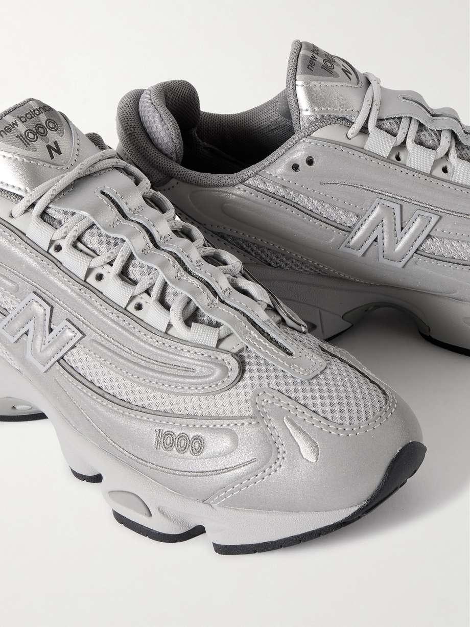 NEW BALANCE 1000 SL reflective leather and mesh sneakers | NET-A-PORTER