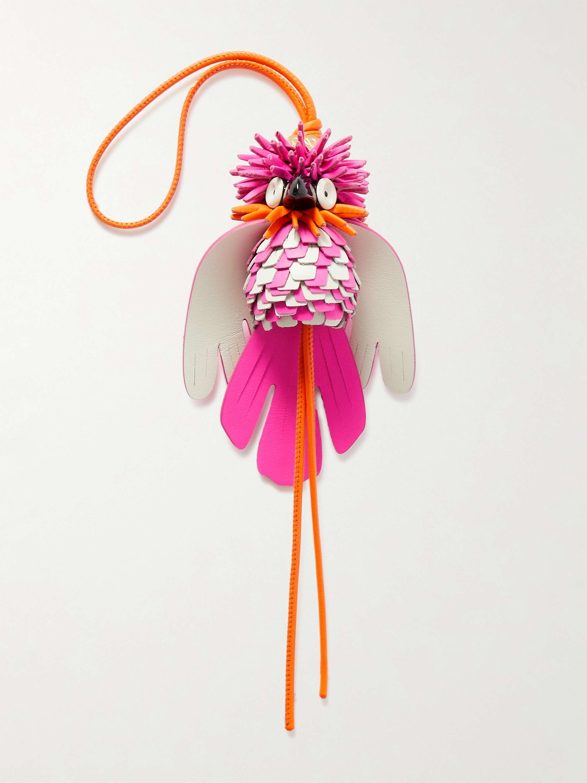 LOEWE + Paula's Ibiza Exotic Bird leather keyring | NET-A-PORTER