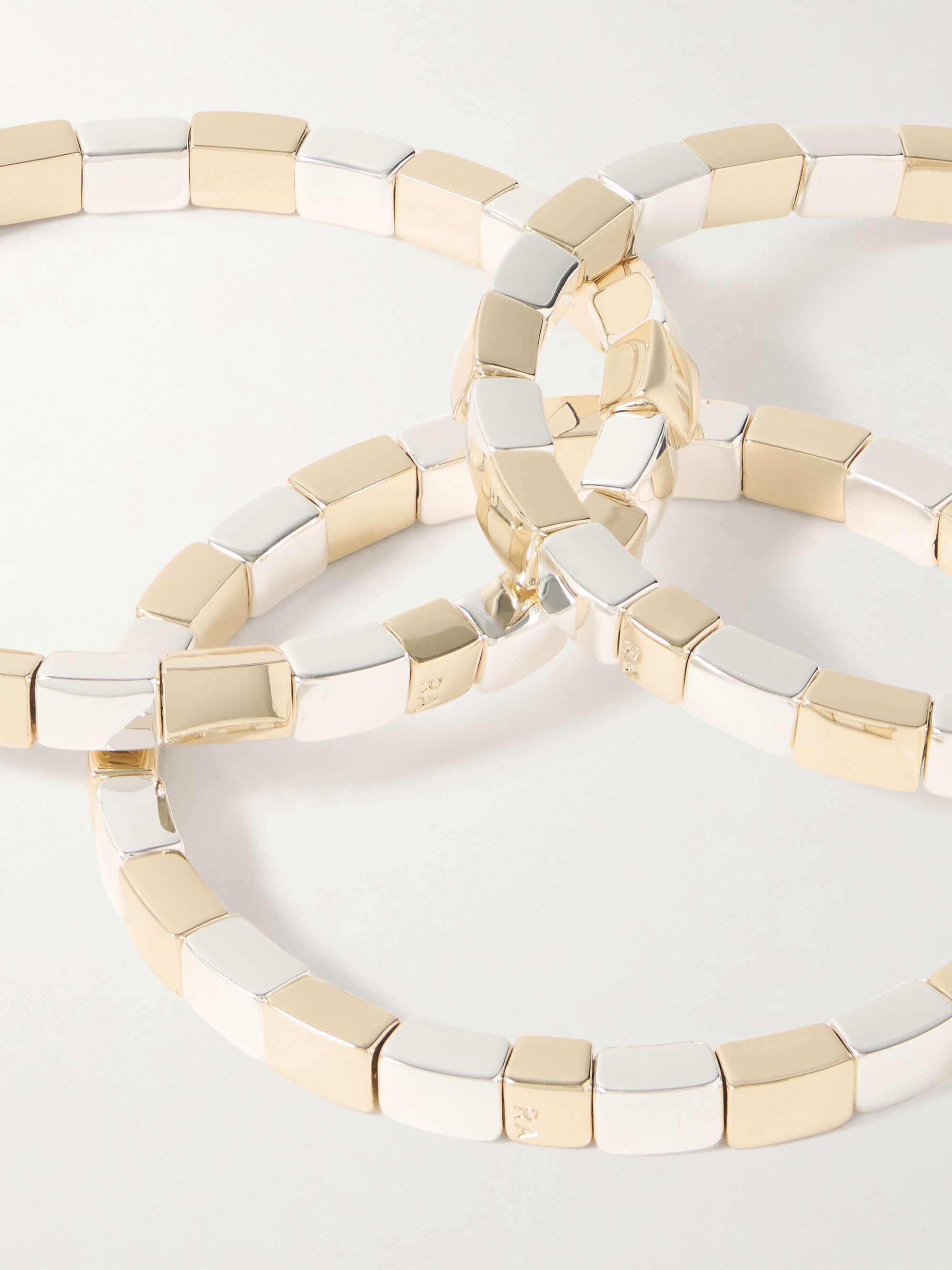 ROXANNE ASSOULIN Level Up set of three gold- and silver-tone bracelets ...