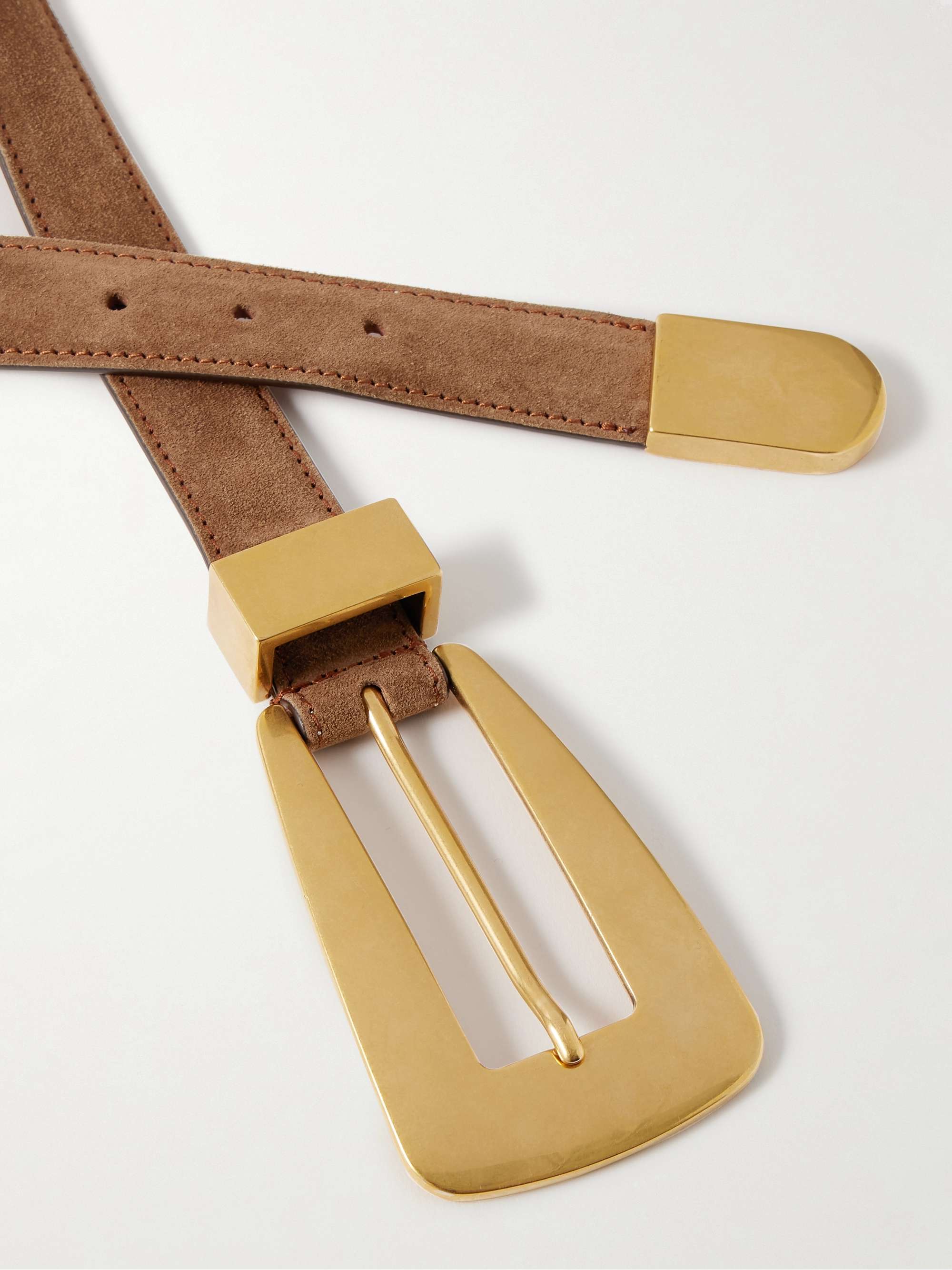 KHAITE Lucca suede belt | NET-A-PORTER