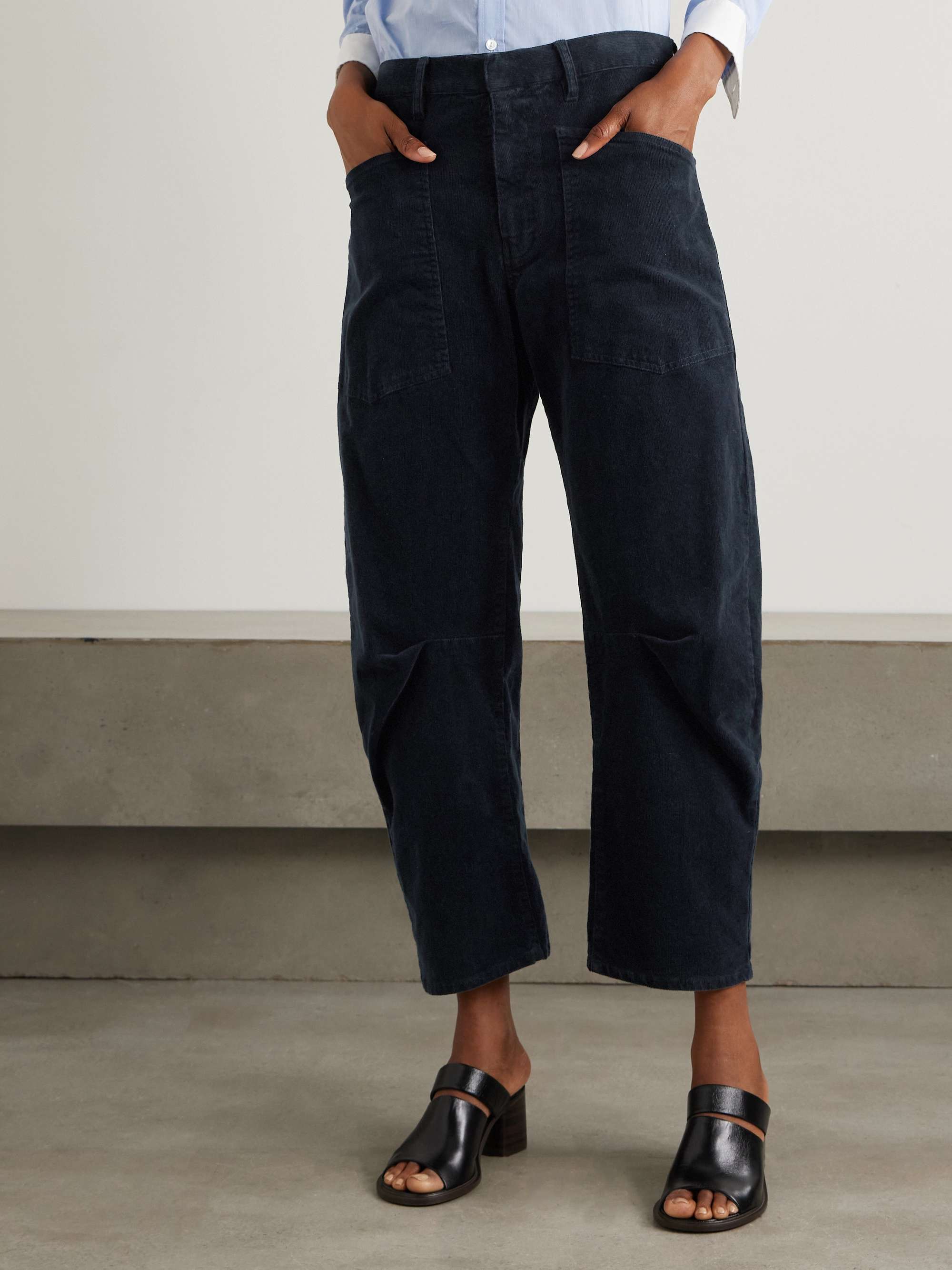 NILI LOTAN Shon cotton-blend corduroy tapered pants | NET-A-PORTER