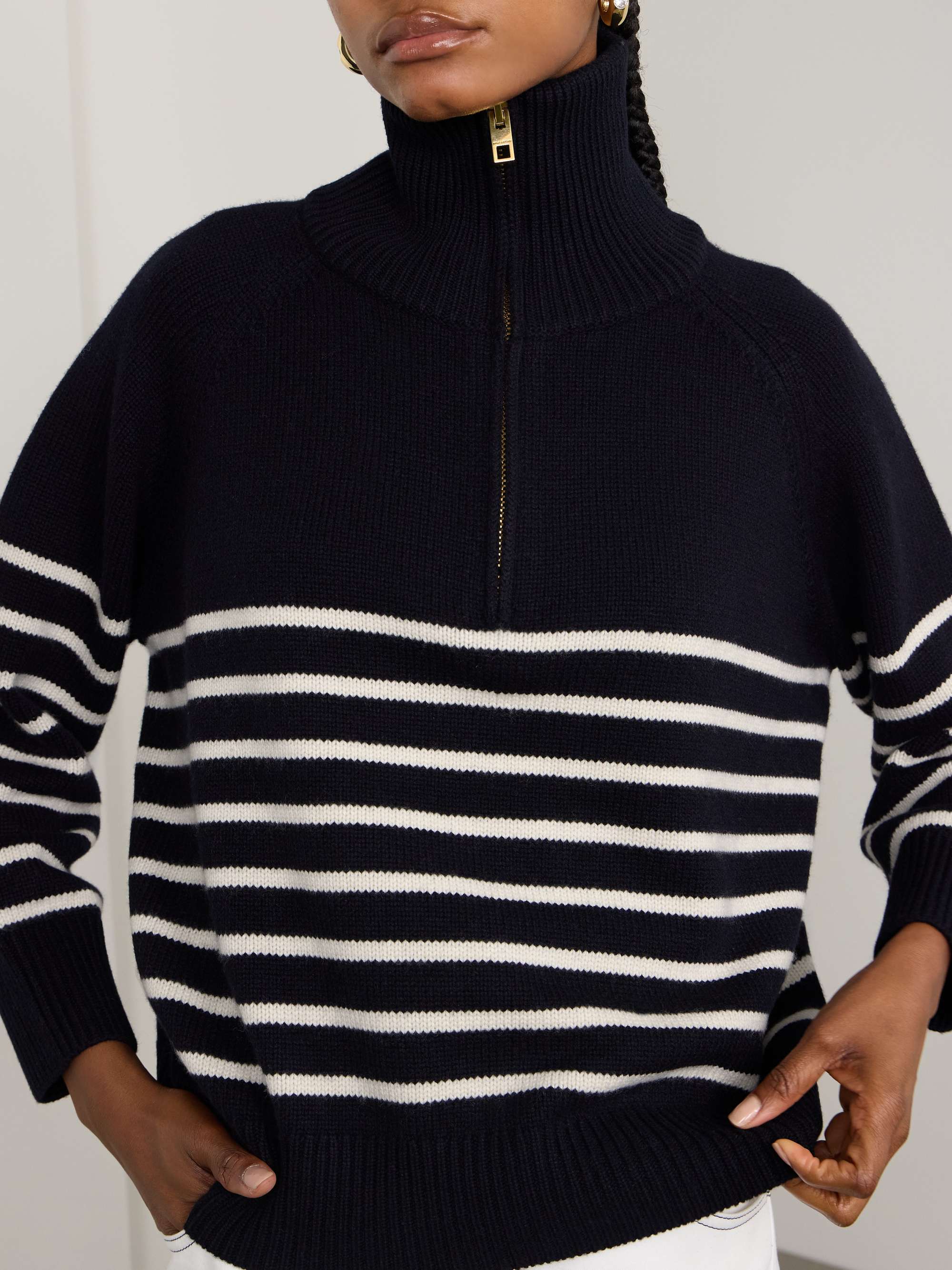 NILI LOTAN Ganze striped cashmere sweater | NET-A-PORTER