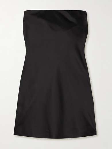 NORMA KAMALI Strapless satin-crepe mini dress | NET-A-PORTER