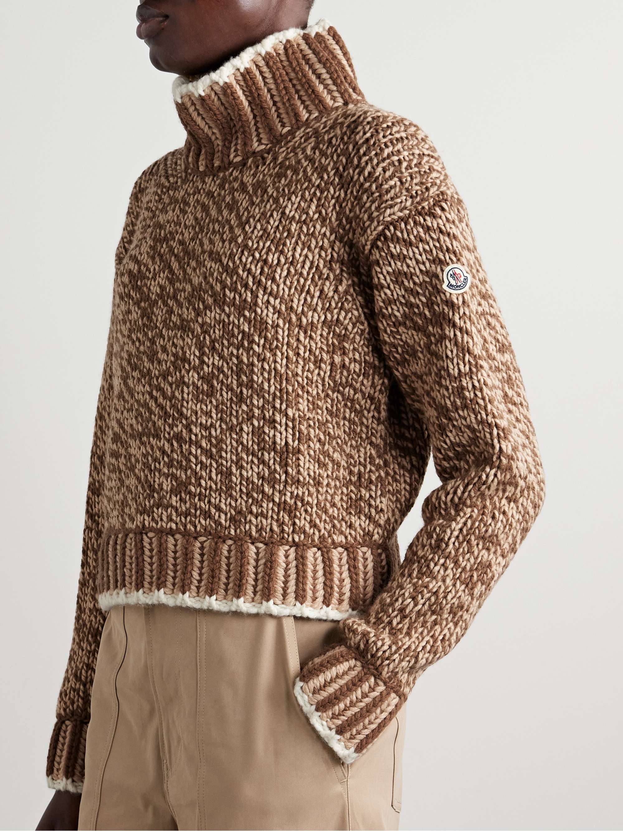 MONCLER Wool-blend turtleneck sweater | NET-A-PORTER