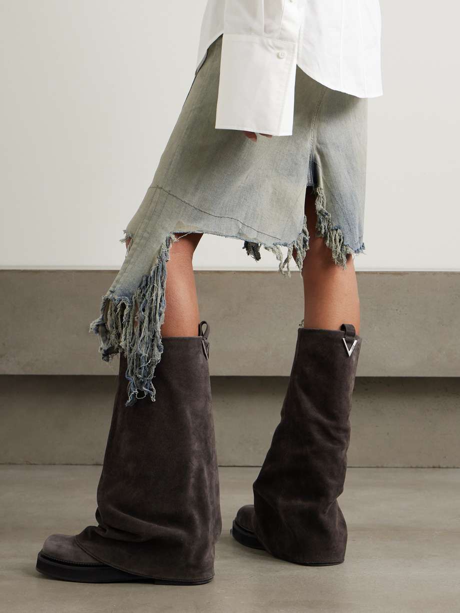 THE ATTICO Robin suede knee boots | NET-A-PORTER