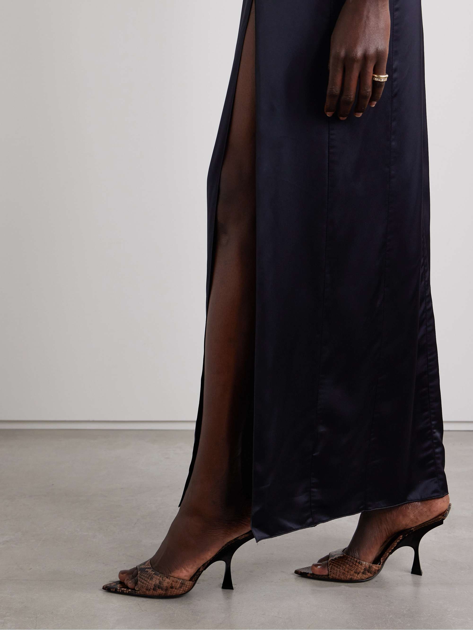 THE ATTICO Ester snake-effect leather mules | NET-A-PORTER