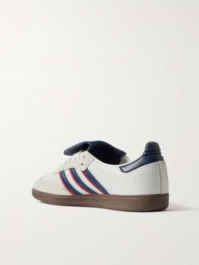 ADIDAS ORIGINALS Samba OG mesh, suede and leather sneakers | NET-A-PORTER