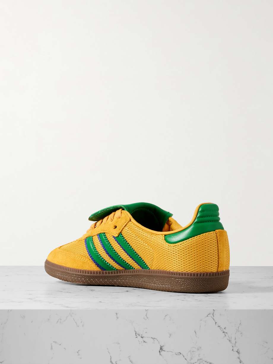 ADIDAS ORIGINALS Samba OG mesh, suede and leather sneakers | NET-A-PORTER