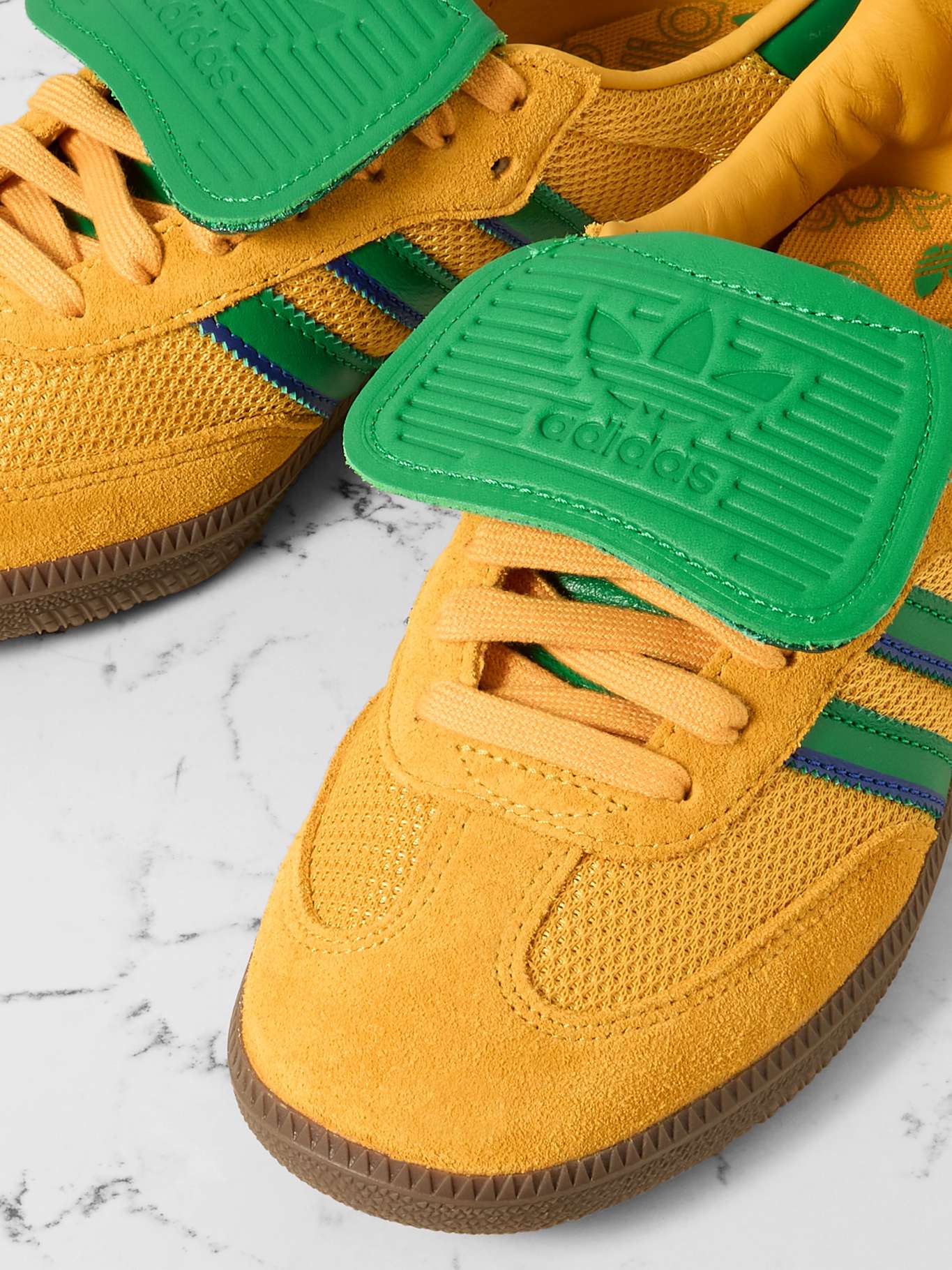 ADIDAS ORIGINALS Samba OG mesh, suede and leather sneakers | NET-A-PORTER