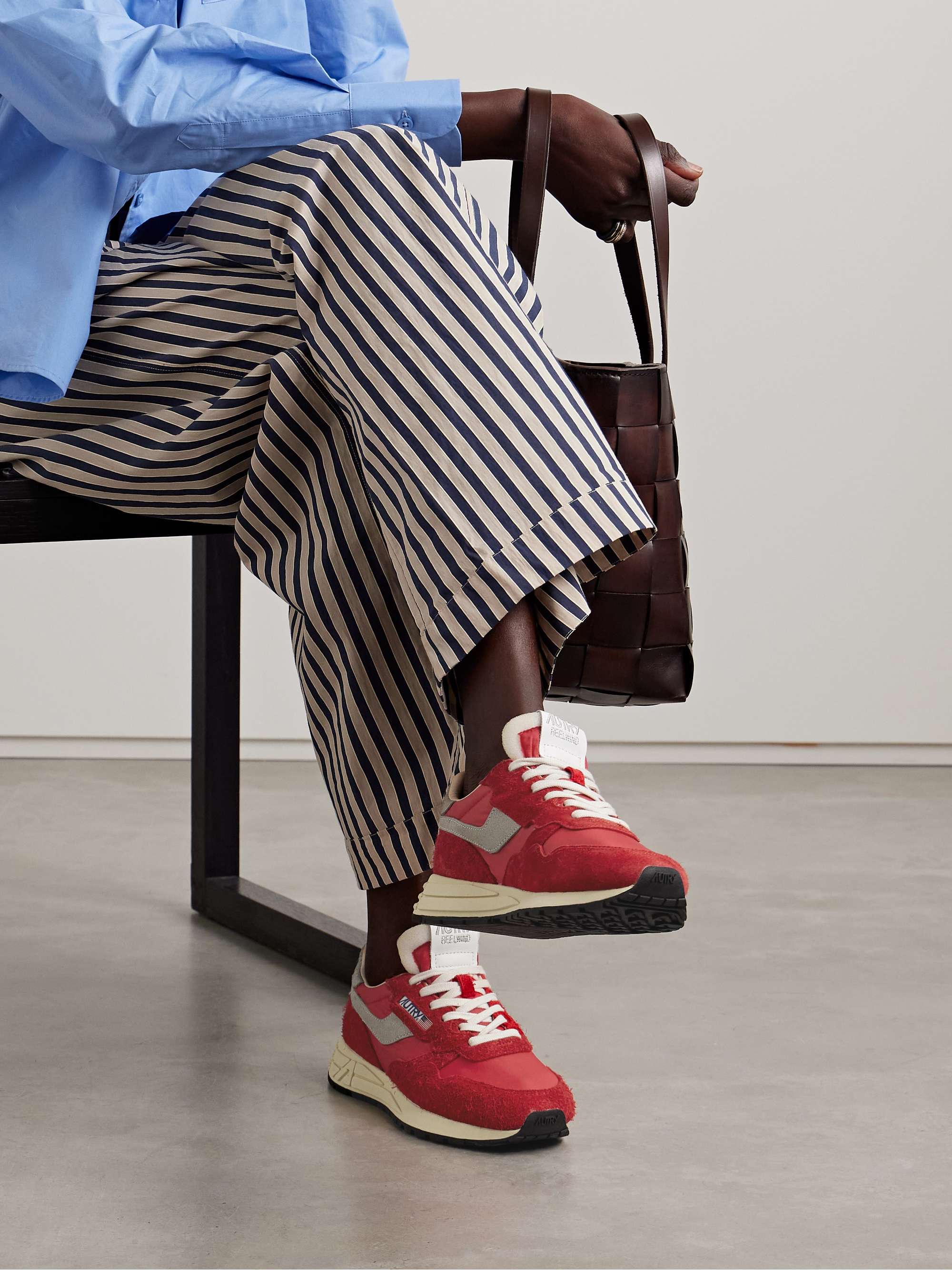 AUTRY Reelwind Low suede and shell sneakers | NET-A-PORTER