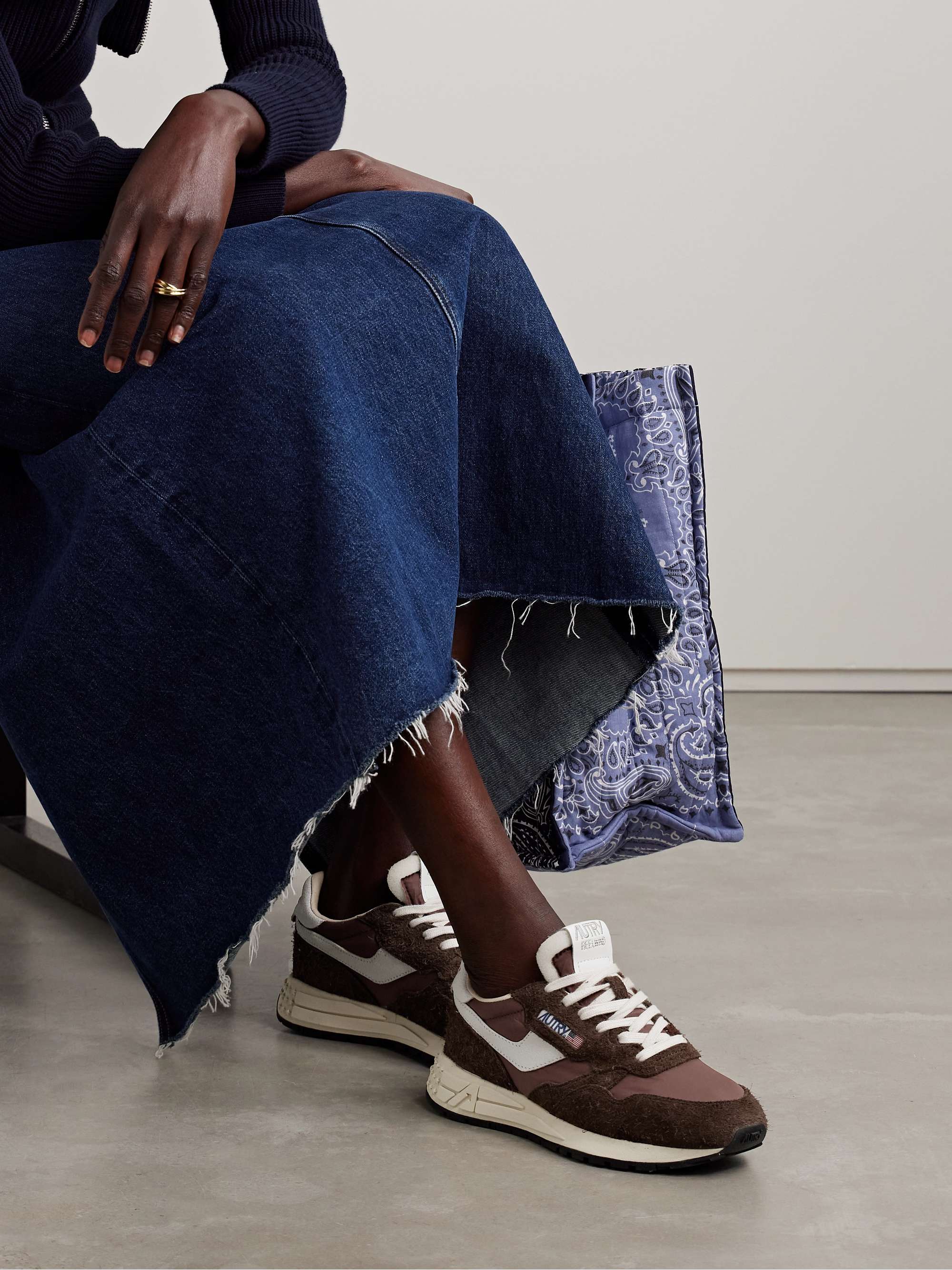 AUTRY Reelwind Low suede and shell sneakers | NET-A-PORTER