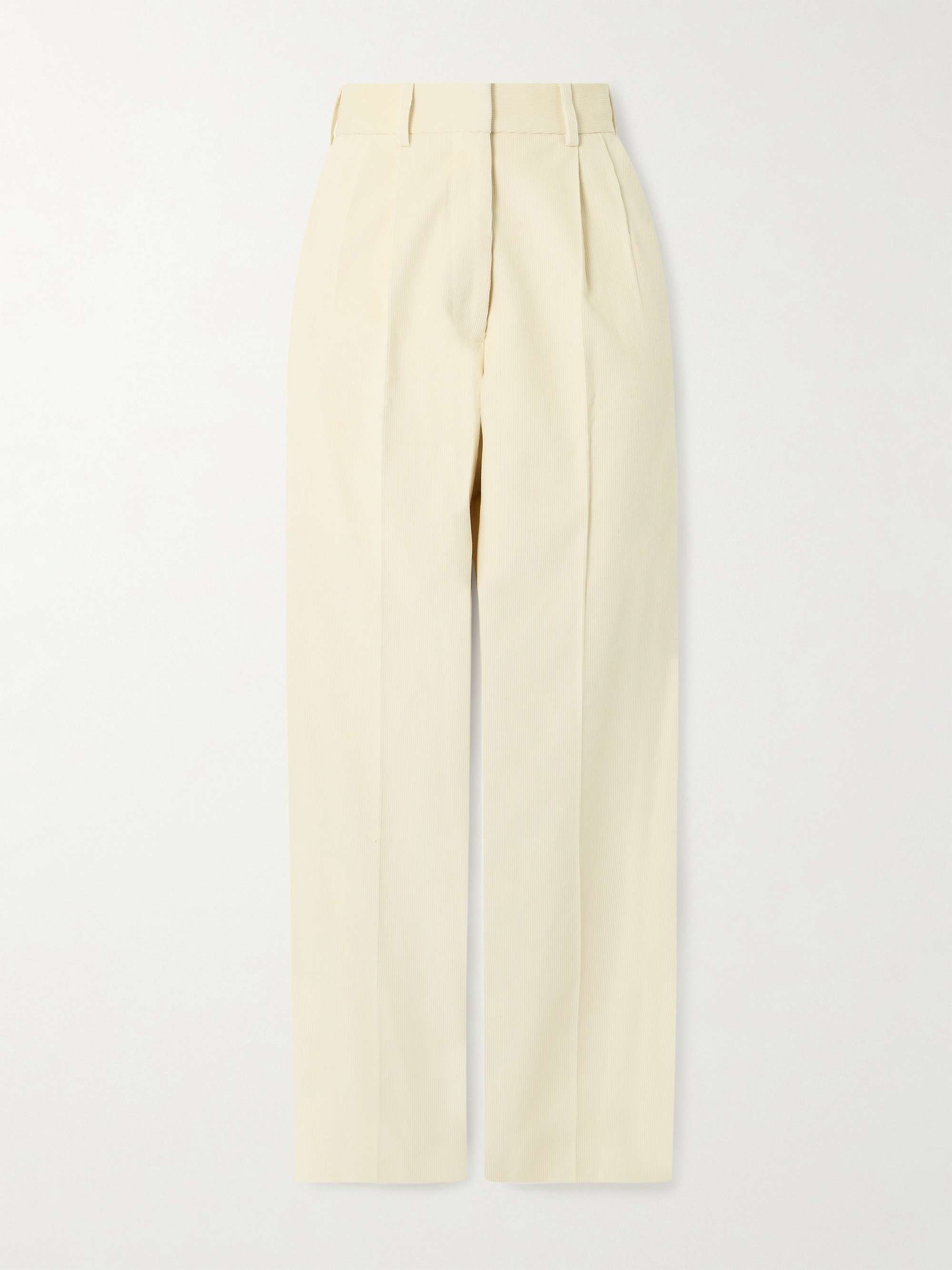 BLAZÉ MILANO Amara Fox cotton-corduroy straight-leg pants | NET-A-PORTER