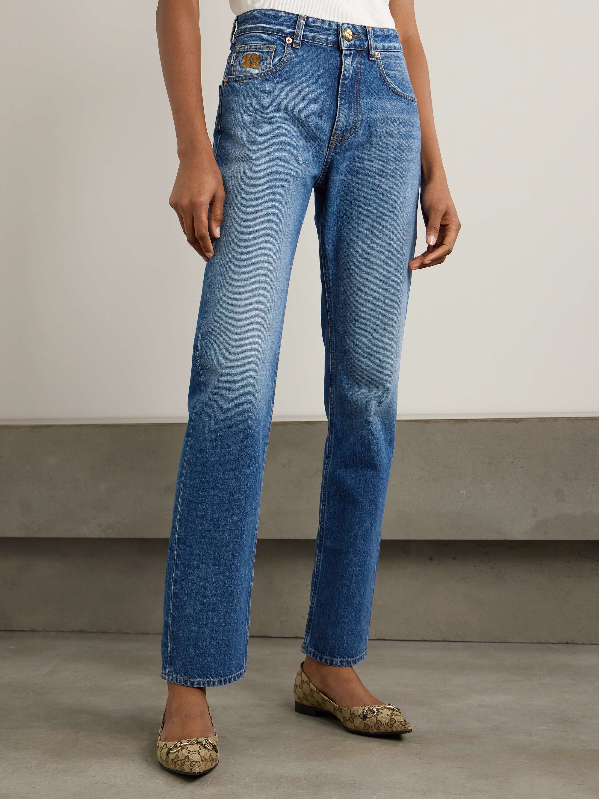 BLAZÉ MILANO Norico high-rise straight-leg jeans | NET-A-PORTER