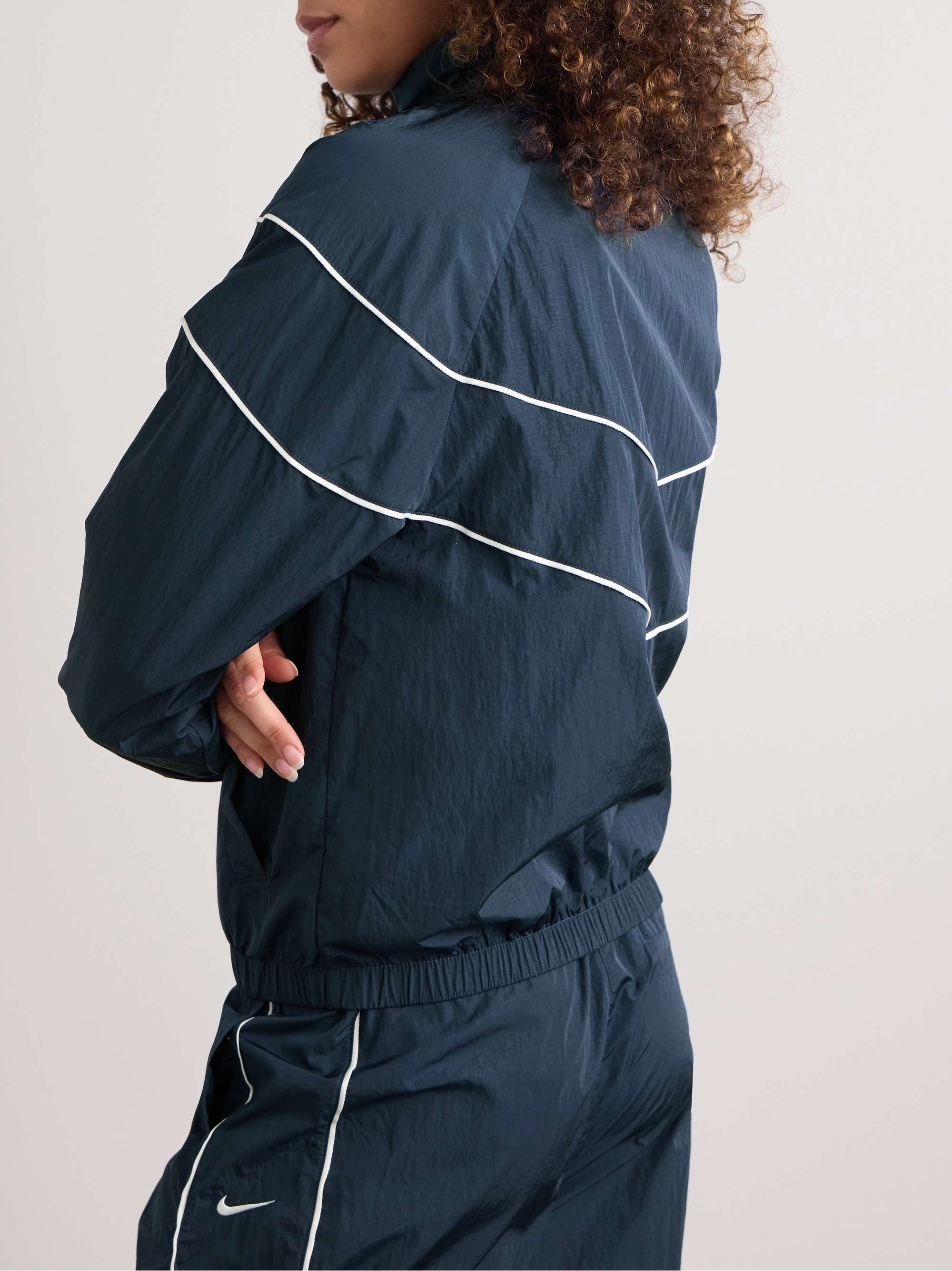 NIKE Striped shell track jacket | NET-A-PORTER