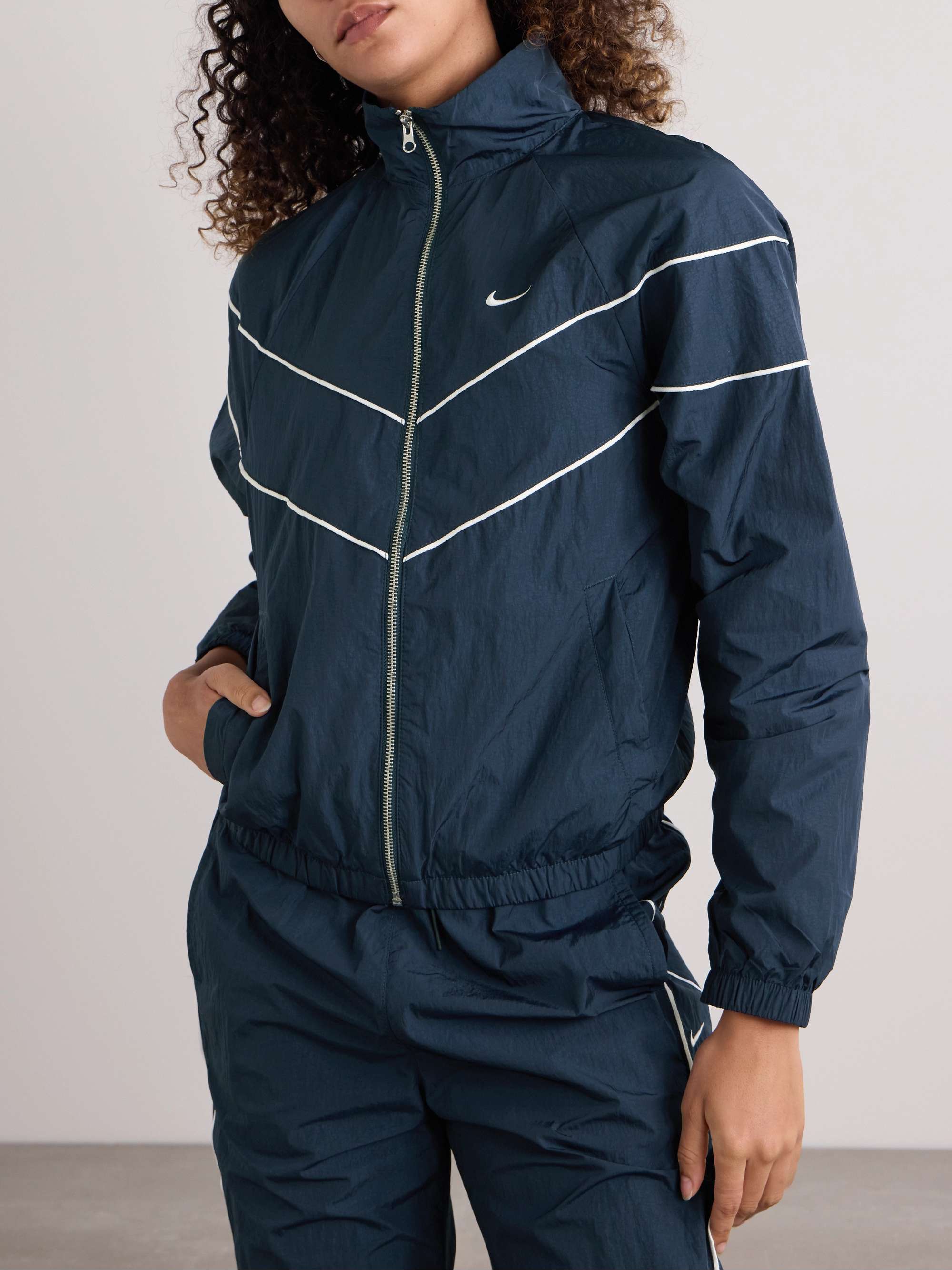 NIKE Striped shell track jacket | NET-A-PORTER