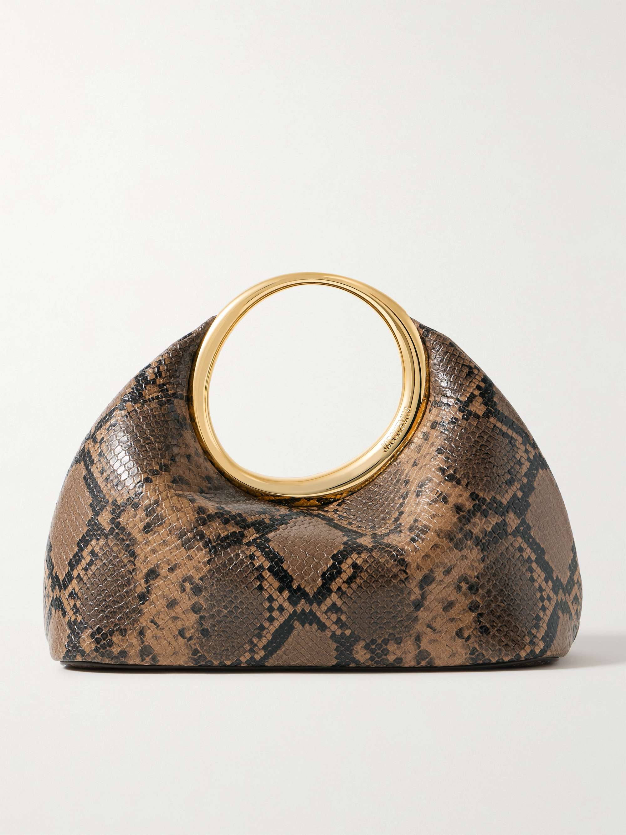 JACQUEMUS Le Petit Calino mini snake-effect leather tote | NET-A-PORTER