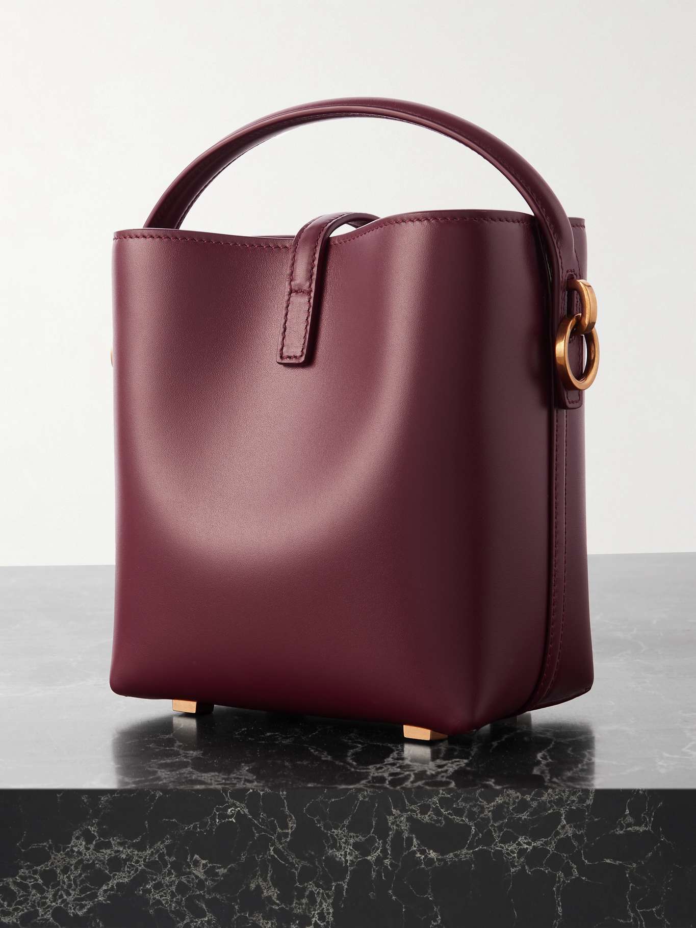 SAINT LAURENT Le 37 mini leather bucket bag | NET-A-PORTER