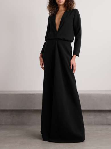 BRANDON MAXWELL The Gayle wool-blend crepe gown | NET-A-PORTER