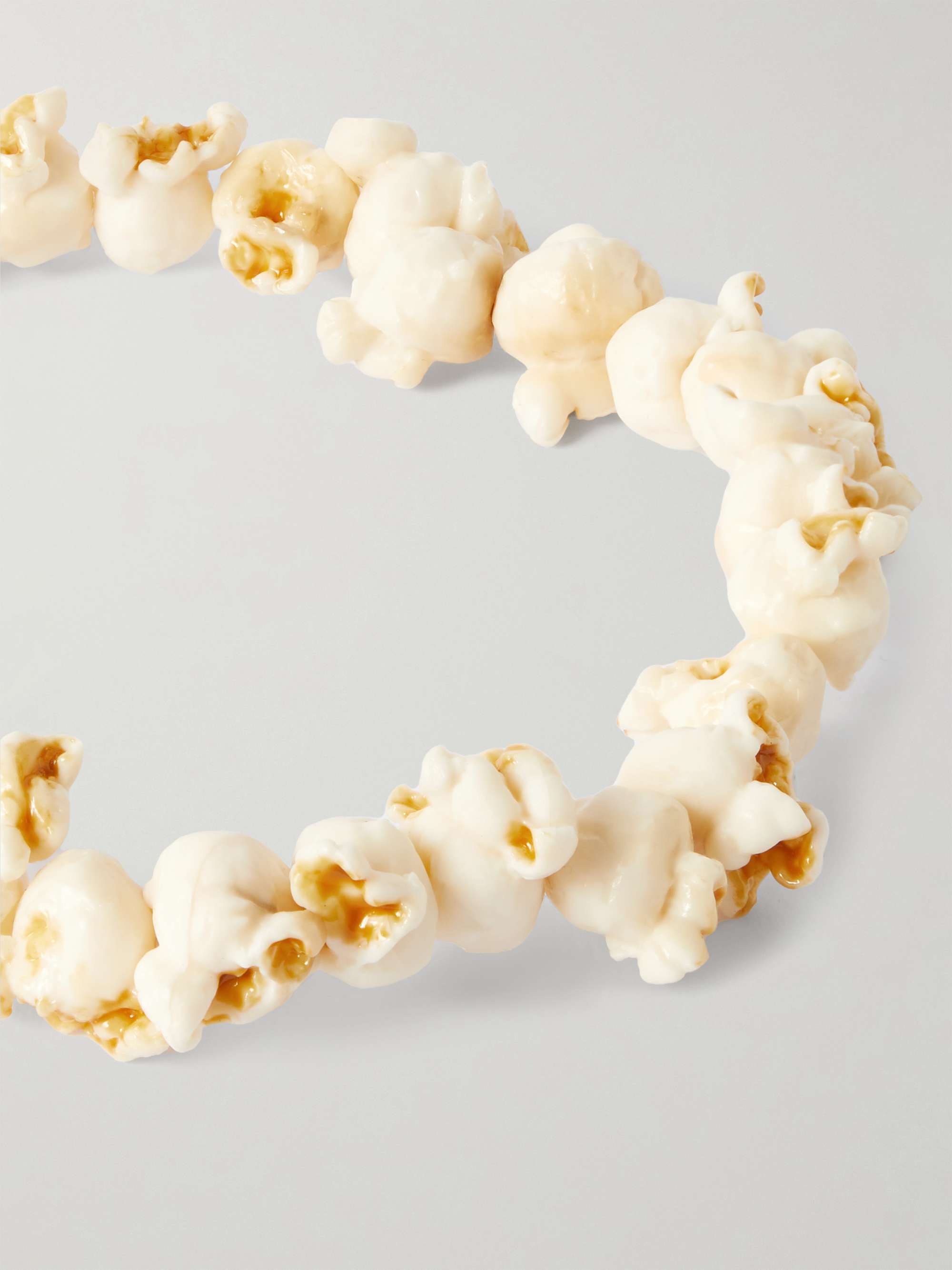 ACNE STUDIOS Popcorn silver-tone resin necklace | NET-A-PORTER