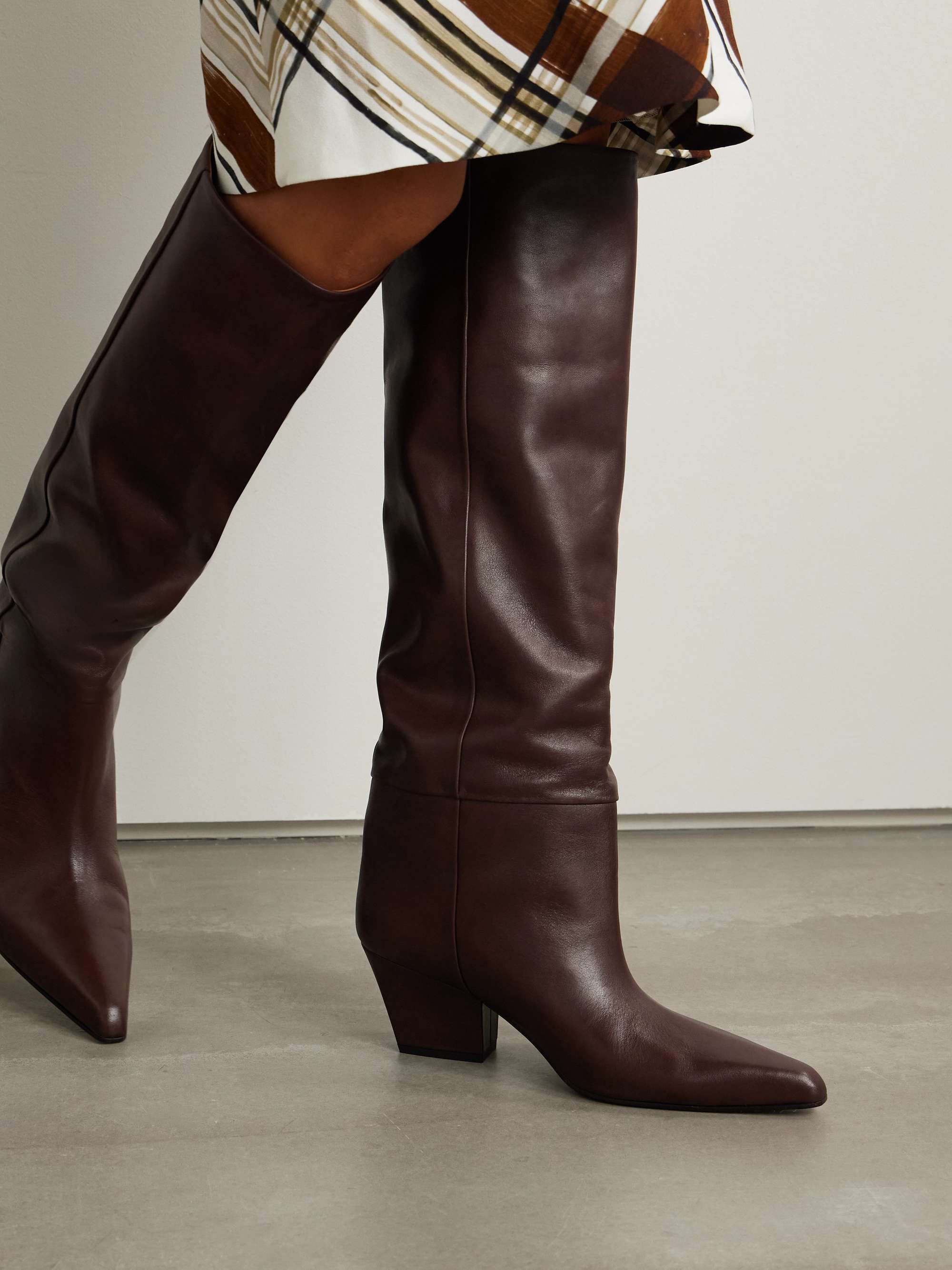PARIS TEXAS Jane leather knee boots | NET-A-PORTER