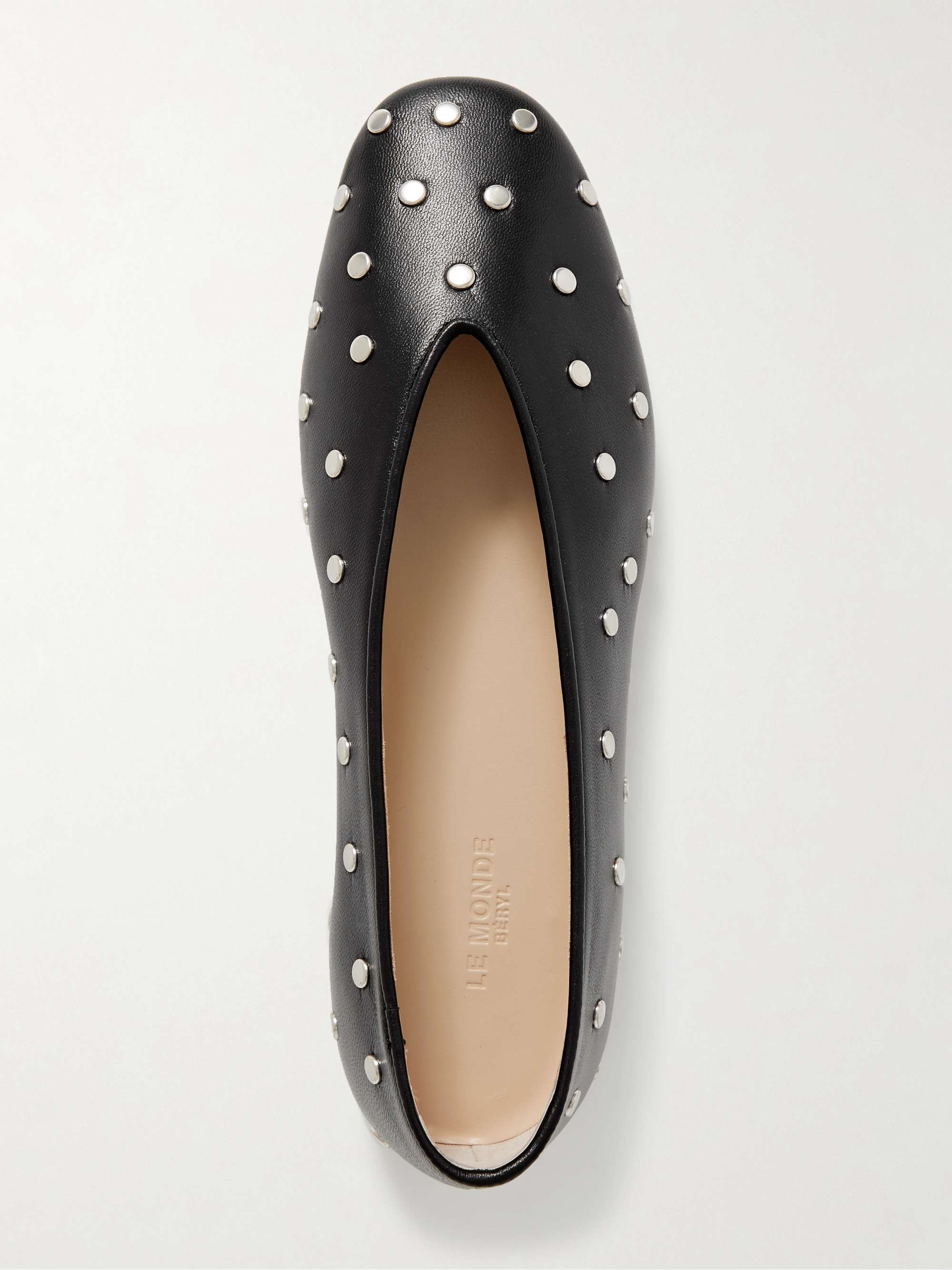 LE MONDE BERYL Regency studded leather ballet flats | NET-A-PORTER