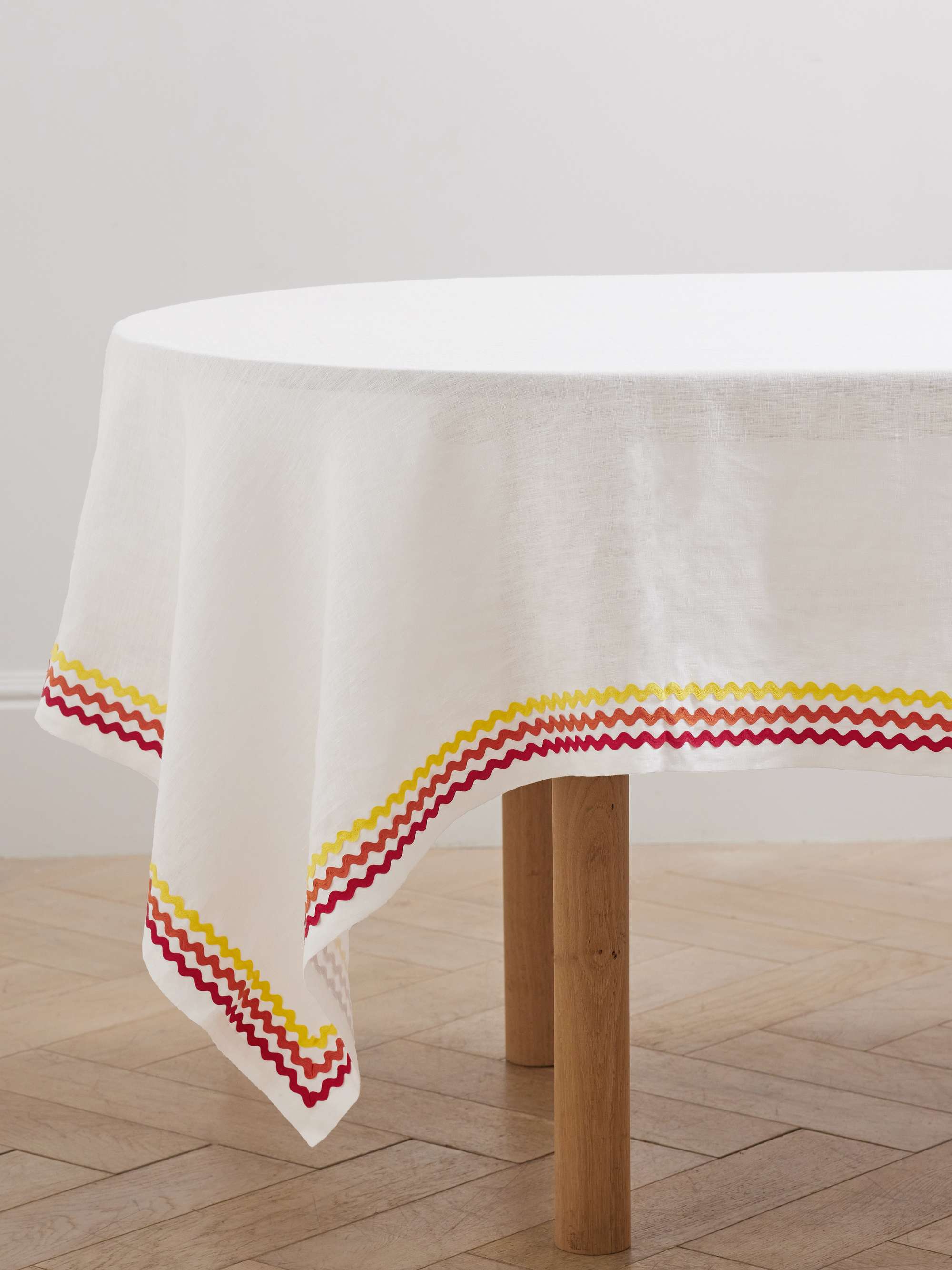 AQUAZZURA CASA Ric Rac woven linen tablecloth, 160cm x 300cm | NET-A-PORTER
