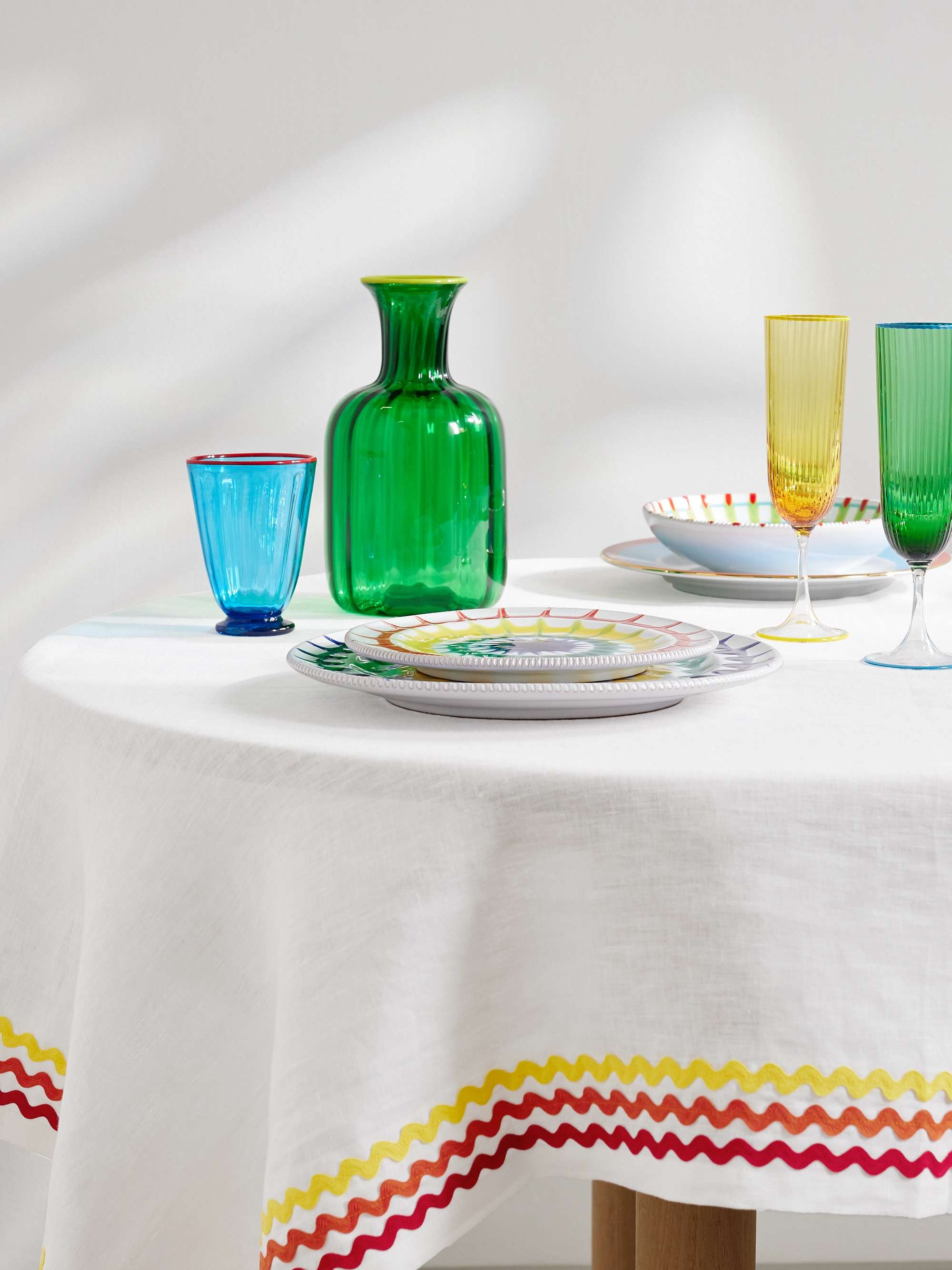 AQUAZZURA CASA Ric Rac woven linen tablecloth, 160cm x 300cm | NET-A-PORTER