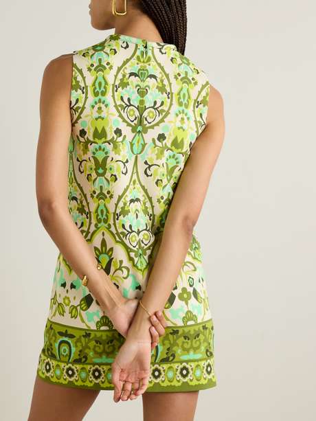 CARA CARA Mackenzie printed stretch-crepe mini dress | NET-A-PORTER
