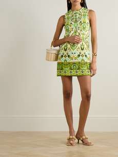 CARA CARA Mackenzie printed stretch-crepe mini dress | NET-A-PORTER
