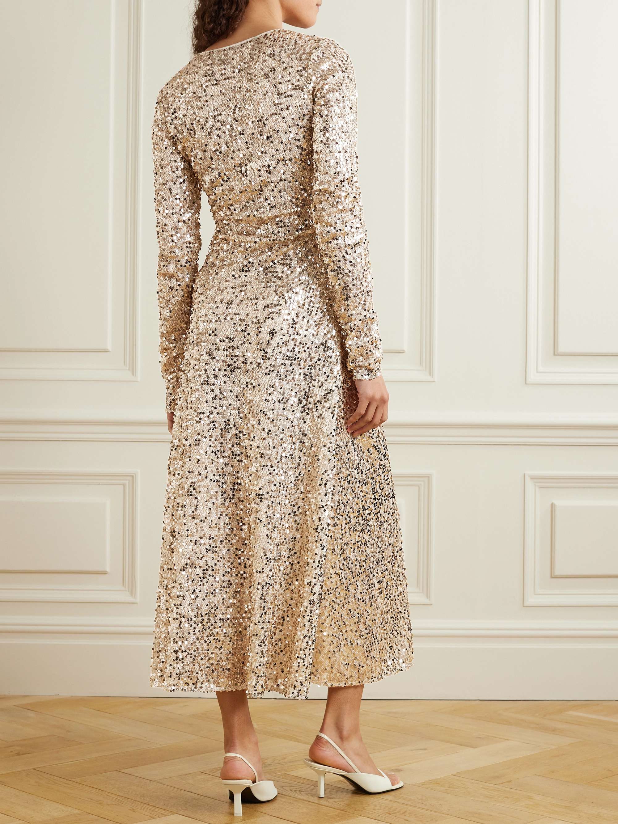ROTATE BIRGER CHRISTENSEN Sequined recycled-tulle midi dress | NET-A-PORTER