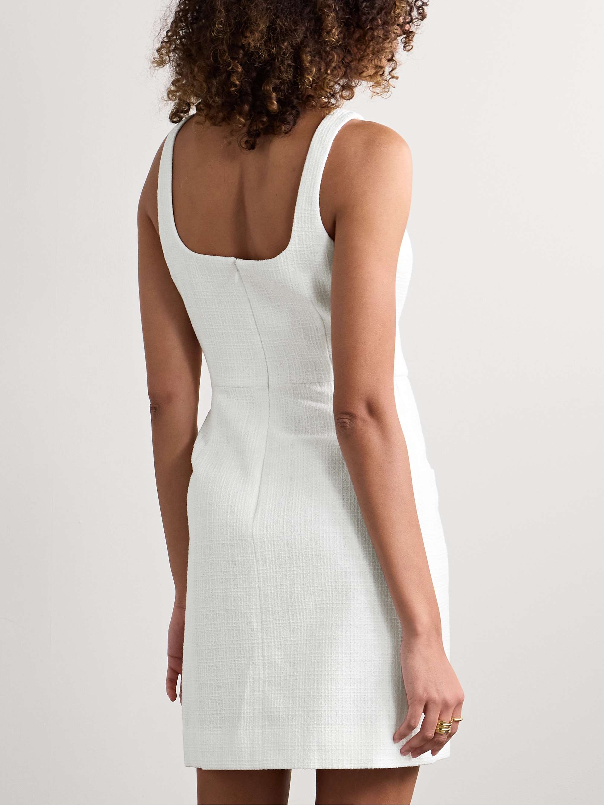 VERONICA BEARD Sabra cotton-blend tweed mini dress | NET-A-PORTER