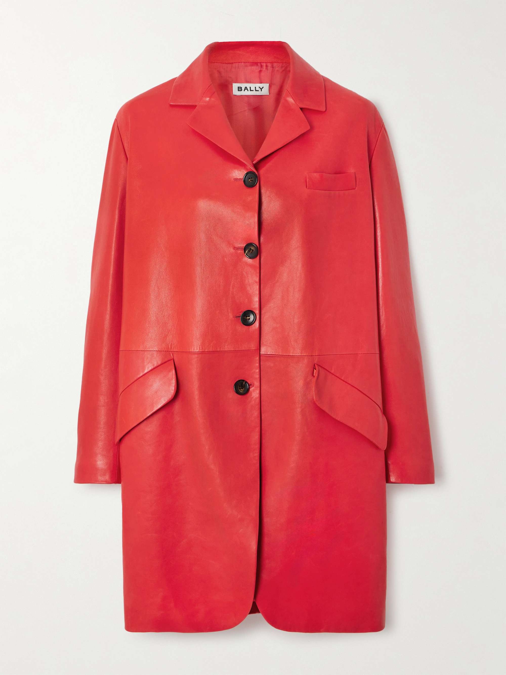BALLY Leather coat | NET-A-PORTER