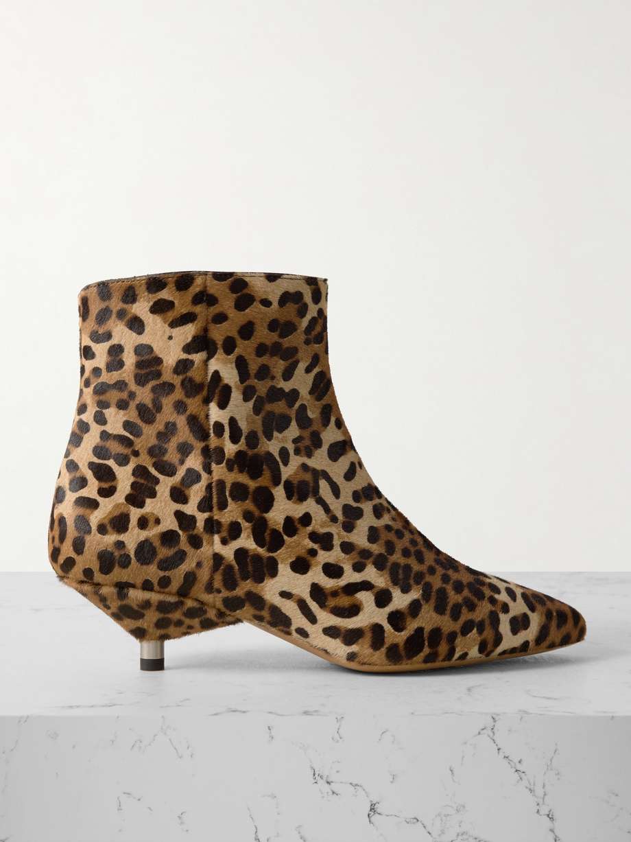 ISABEL MARANT Eana leopard-print calf hair ankle boots | NET-A-PORTER