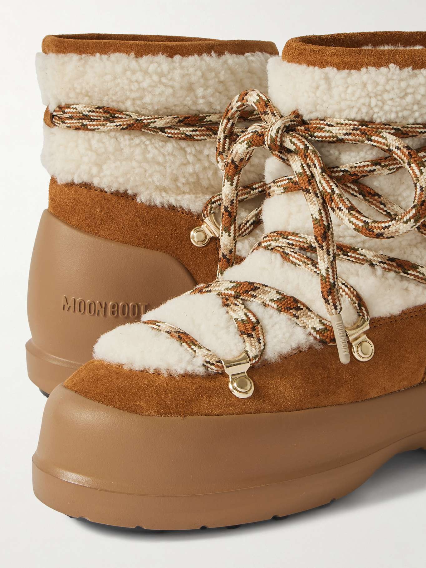 MOON BOOT Luna shearling snow boots | NET-A-PORTER