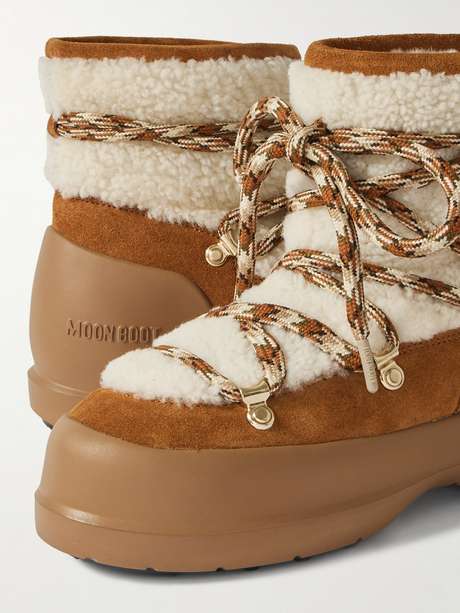 MOON BOOT Luna shearling snow boots | NET-A-PORTER