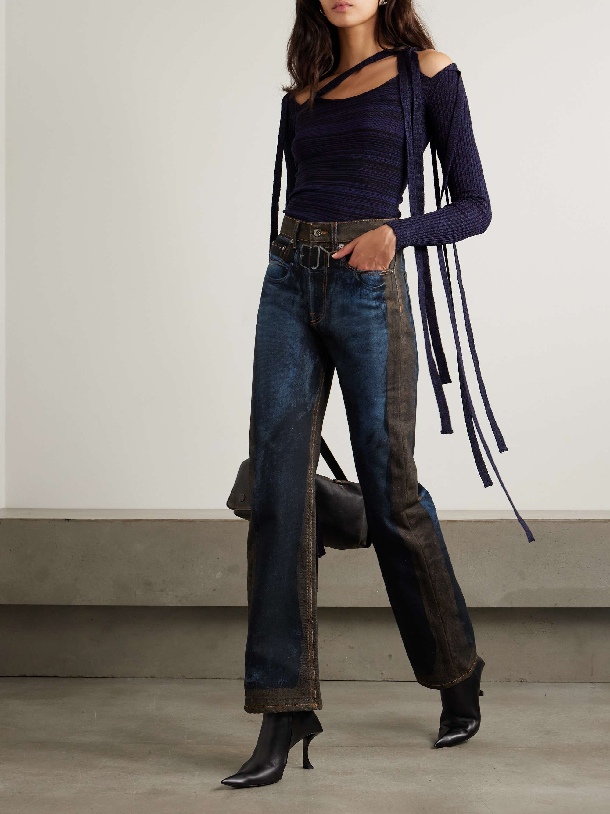Y/PROJECT Printed high-rise slim-leg jeans | NET-A-PORTER Y/PROJECT Printed high-rise slim-leg jeans | NET-A-PORTER
