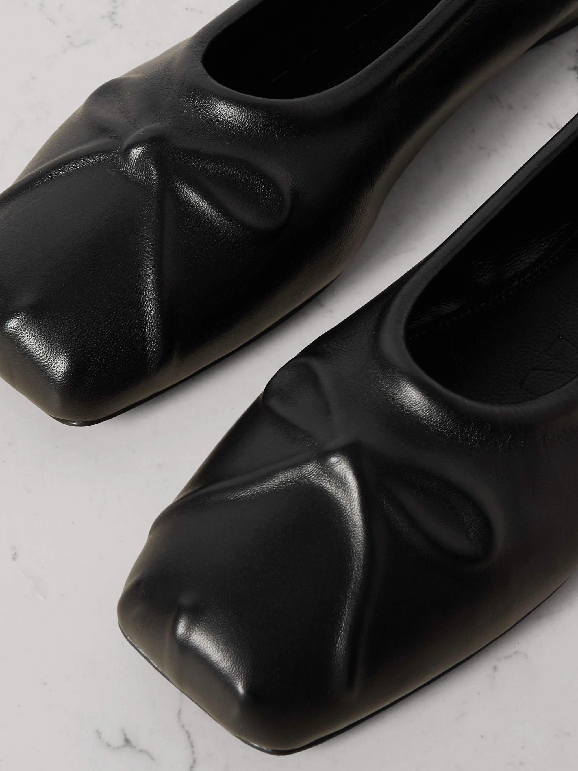 MARNI Embossed leather ballet flats | NET-A-PORTER