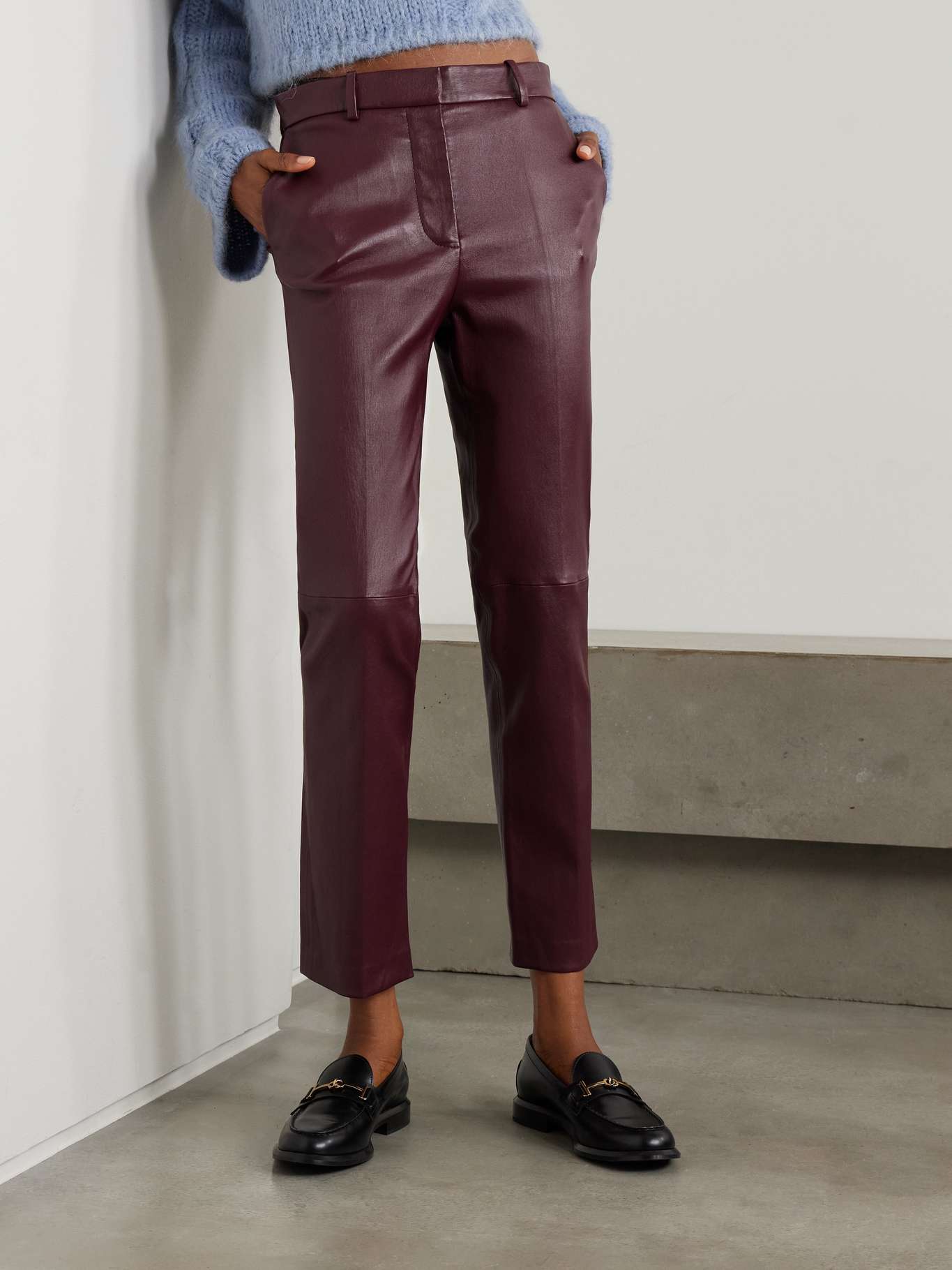 JOSEPH Coleman leather slim-fit pants | NET-A-PORTER