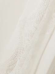 COSTARELLOS Semeli Chantilly lace-trimmed silk-georgette gown | NET-A ...