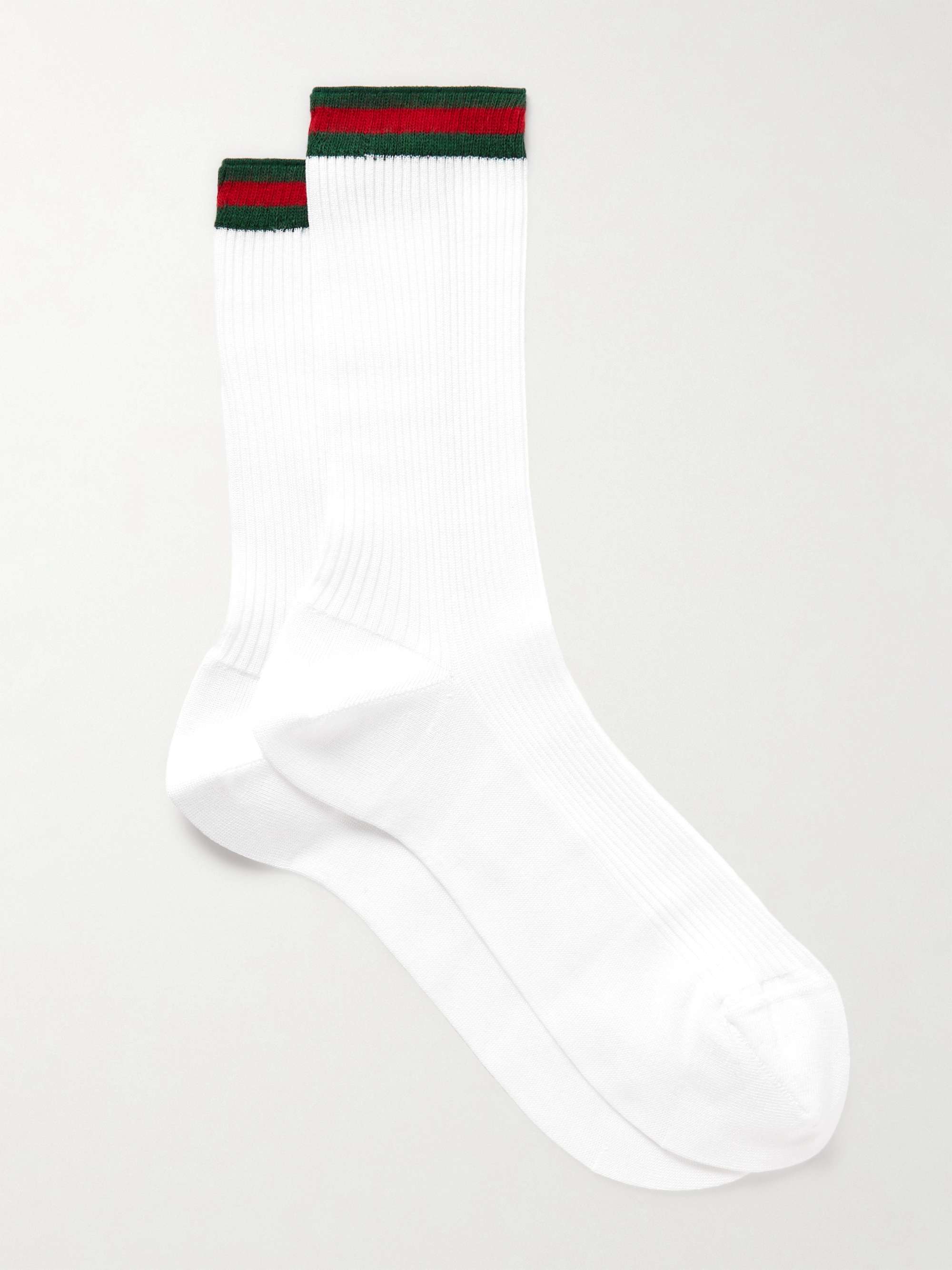GUCCI Ribbed cotton-blend socks | NET-A-PORTER