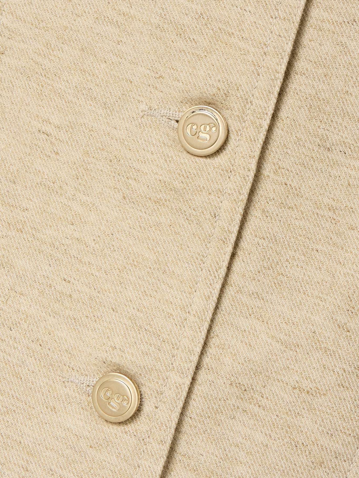 CULT GAIA Lua cotton and linen-blend twill midi skirt | NET-A-PORTER