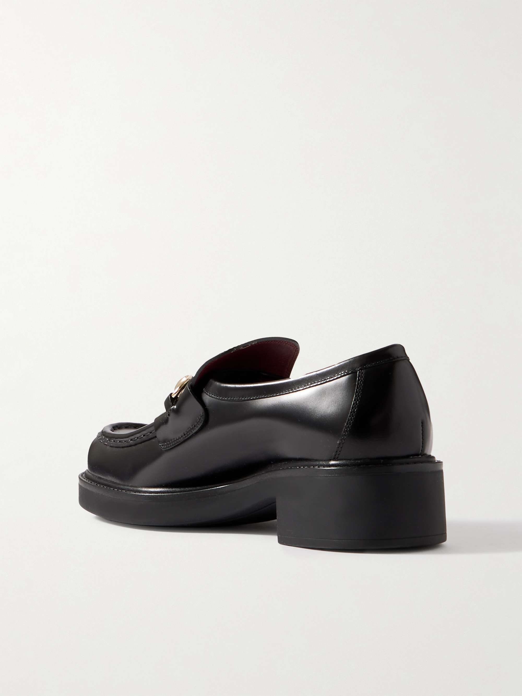 GUCCI Horsebit-embellished leather loafers | NET-A-PORTER