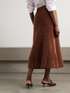 LISA YANG Asta brushed-cashmere midi skirt | NET-A-PORTER