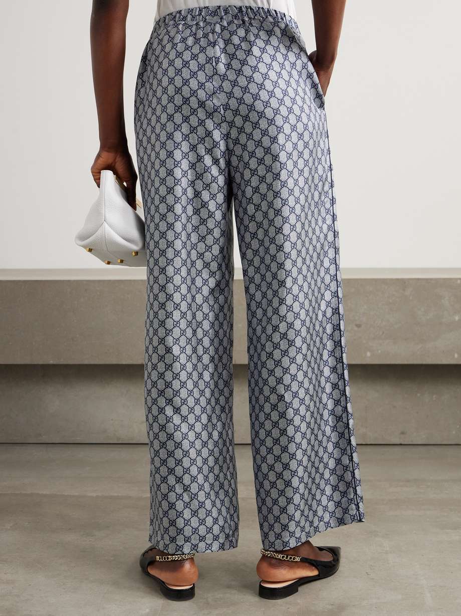 GUCCI GG Supreme printed silk-twill pajama pants | NET-A-PORTER