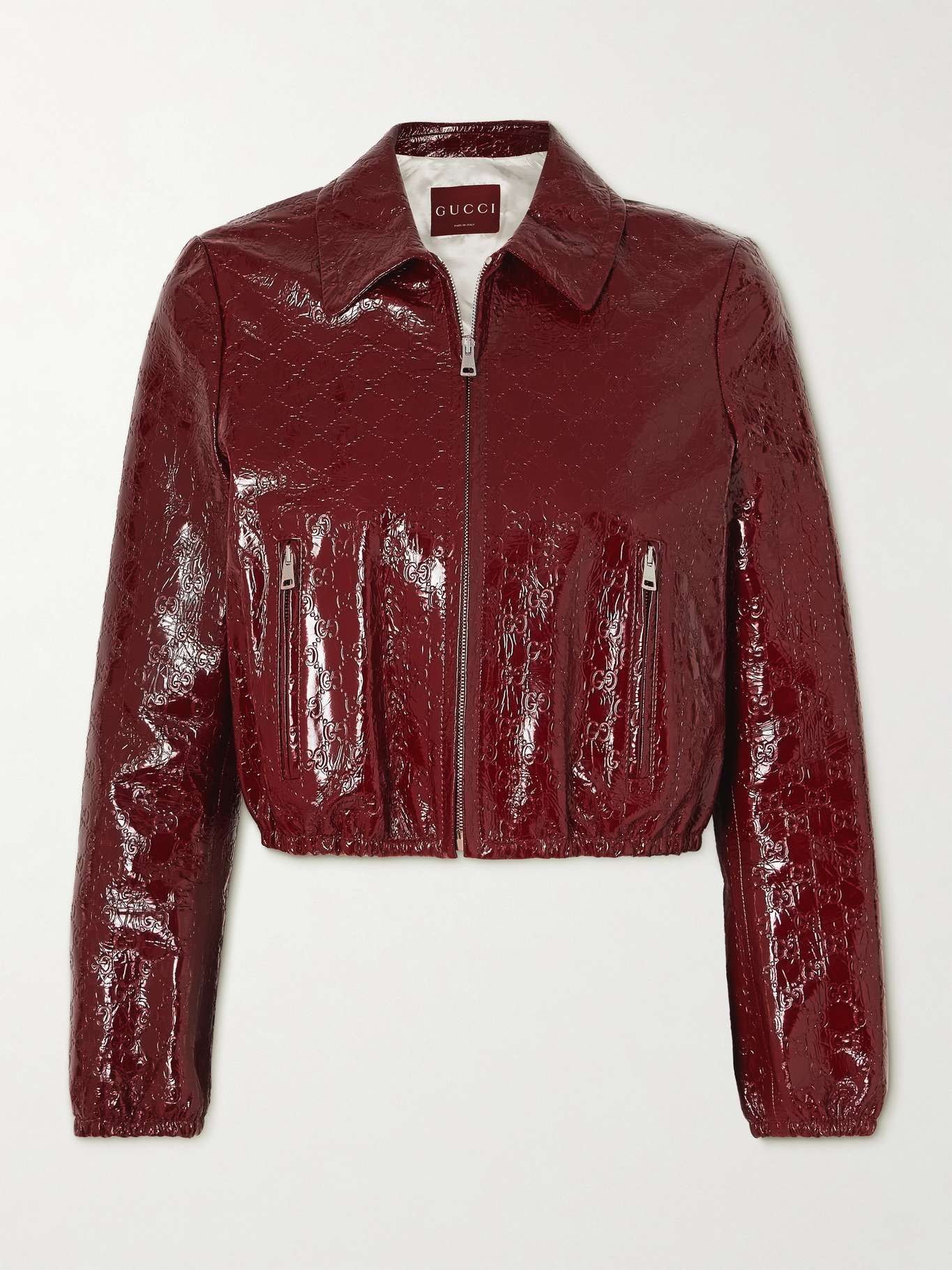 GUCCI Debossed patent-leather jacket | NET-A-PORTER