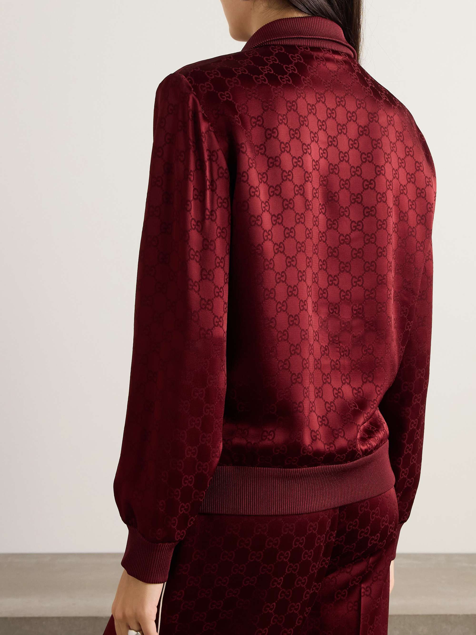 GUCCI Satin-jacquard track jacket | NET-A-PORTER