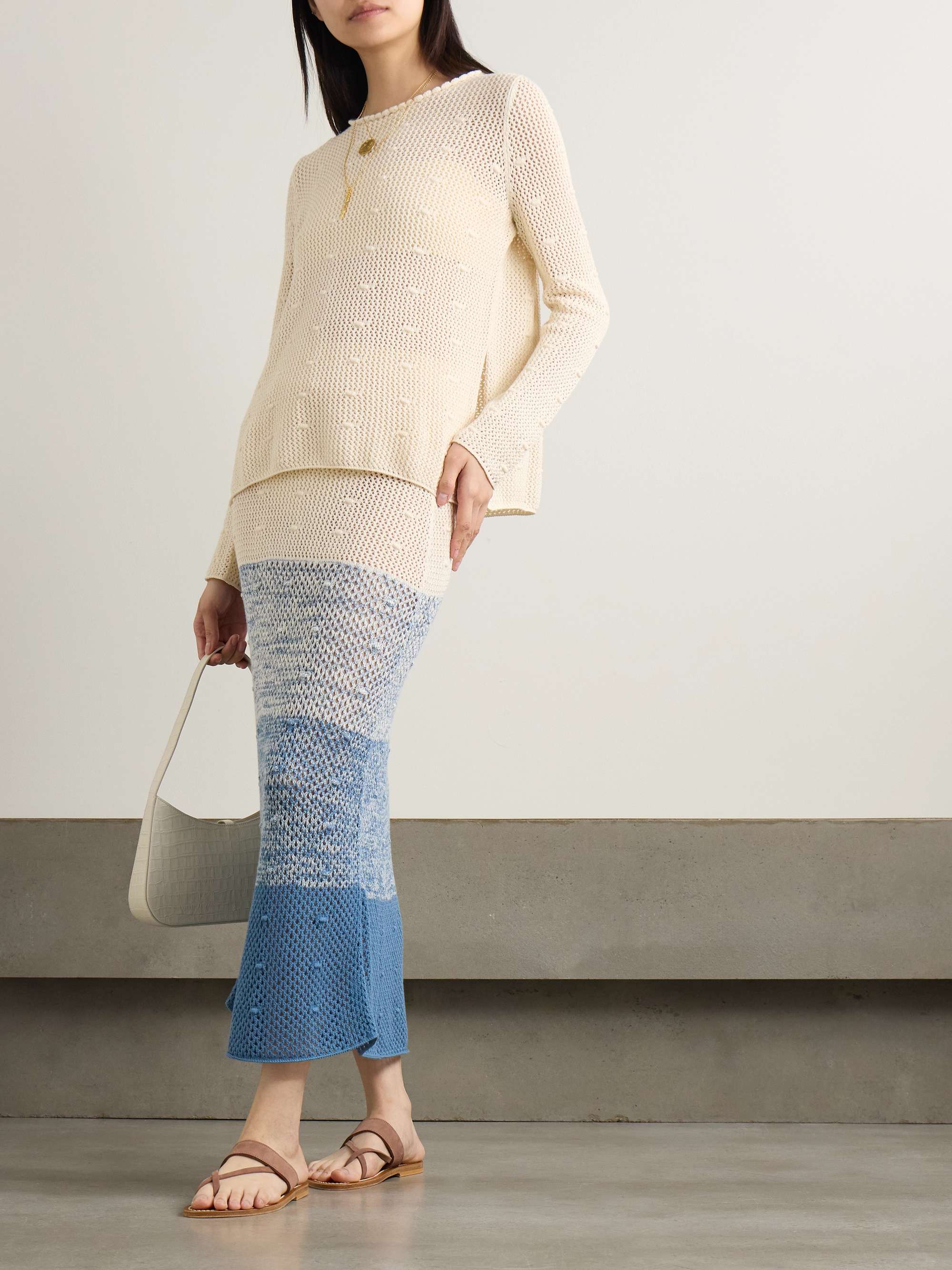 ESCVDO Litoral open-knit cotton top | NET-A-PORTER